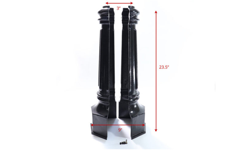 Tall Aluminum Decorative for 3″ Round Poles - PAA-DT31024 - Pole Base ...
