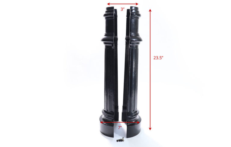 Tall & Large Aluminum Decorative for 3″ Round Poles - PAA-DTL37524 ...
